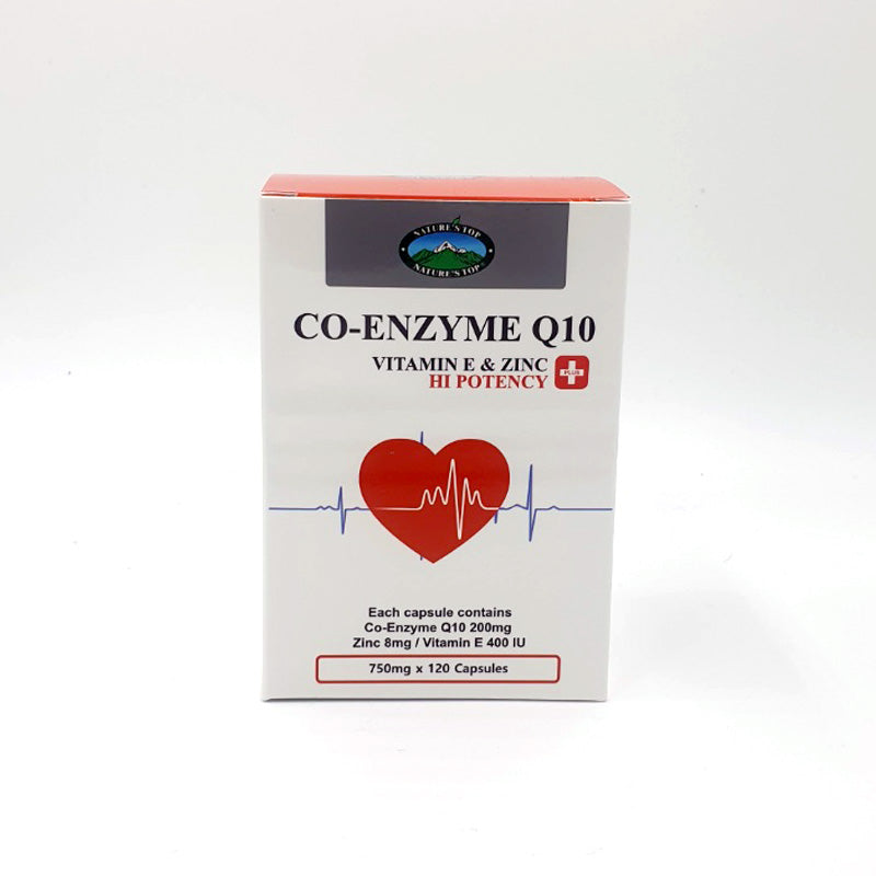 [Nature’s Top] CO-Enzyme Q10 Vitamin E & Zinc 750mg*120caps – Homart Korea